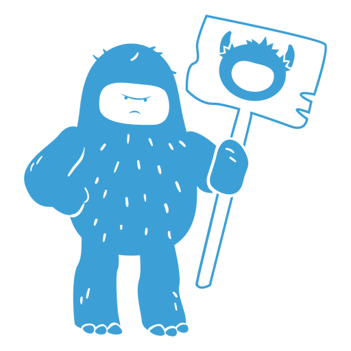 Grumpy cute yeti - Transparent PNG & SVG vector file