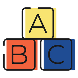 Icon Letter Blocks PNG & SVG Design For T-Shirts