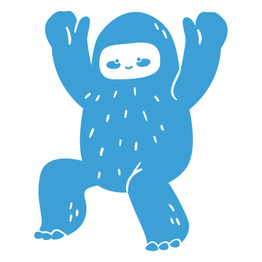 Waving yeti cute - Transparent PNG & SVG vector file