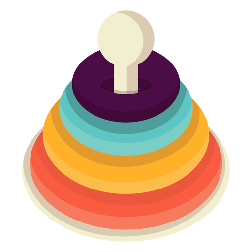 Wooden stack toy - Transparent PNG & SVG vector file