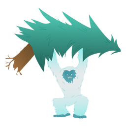 Yeti Lifting Tree PNG & SVG Design For T-Shirts