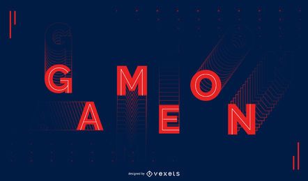 Game On Sports Quote Design Vector Download