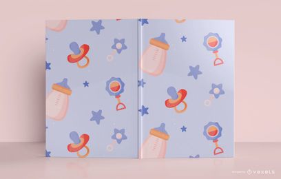 Baby Pattern Journal Book Cover Design Vector Download