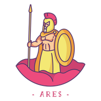 Ares Greek God Character Transparent PNG SVG Vector File