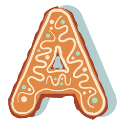 Gingerbread Cookie Letter A PNG & SVG Design For T-Shirts