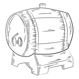 Handgezeichnetes Fass PNG- Und SVG-Design Für T-Shirts