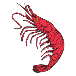 Shrimp silhouette - Transparent PNG & SVG vector file