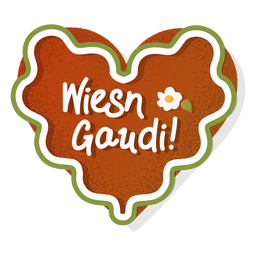 Lettering Oktoberfest Gingerbread Heart Wiesn Gaudi PNG & SVG Design ...