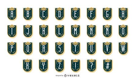 Graduation Alphabet Set Vector Download