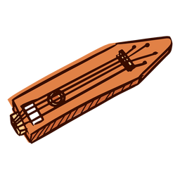 Indian Musical Instrument Santoor Hand Drawn PNG & SVG Design For T-Shirts