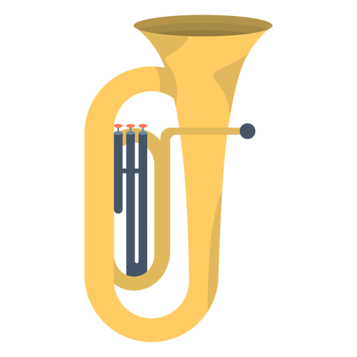 Music tuba flat - Transparent PNG & SVG vector file