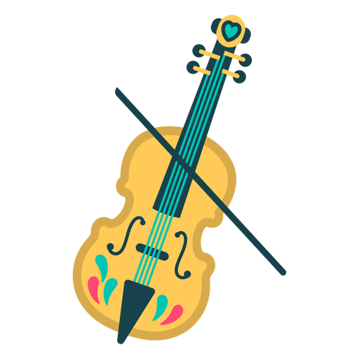 Violin cute flat - Transparent PNG & SVG vector file