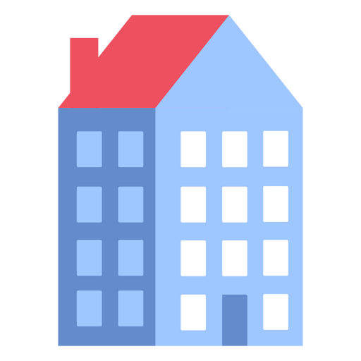 Building four floor house flat - Transparent PNG & SVG vector file