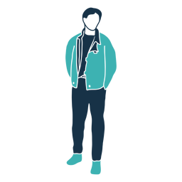 Winter Man Jacket Character Transparent PNG & SVG Vector