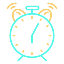 Classic Analog Alarm Clock Ringing Icon PNG & SVG Design For T-Shirts