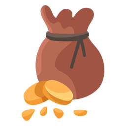 Coin Treasure Bag Illustration PNG & SVG Design For T-Shirts