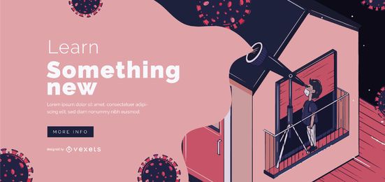 Learn Something New Slider Template Vector Download