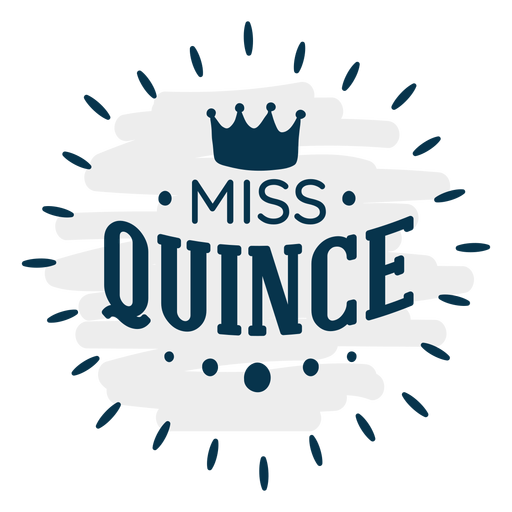 Miss quince letras reales - Descargar PNG/SVG transparente