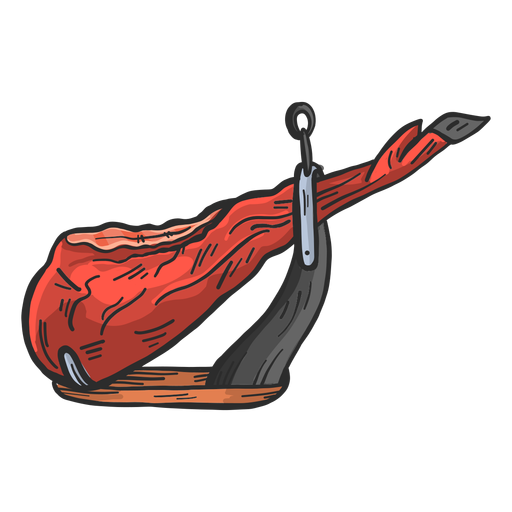 Jamón ibérico dibujado a mano - Descargar PNG/SVG transparente