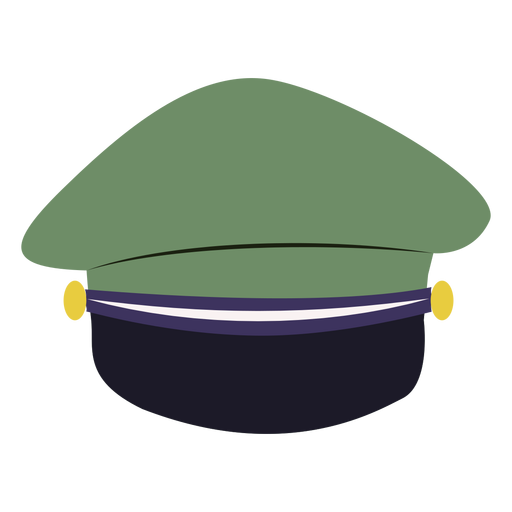 Military service cap rear view - Transparent PNG & SVG vector file