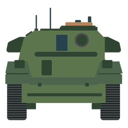 Military Tank Rear View Flat PNG & SVG Design For T-Shirts