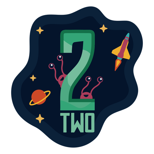 Two aliens number - Transparent PNG & SVG vector file