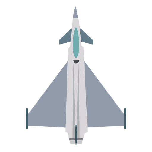 Typhoon aircraft top view icon - Transparent PNG & SVG vector file