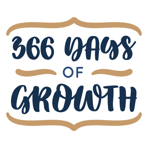 366 days lettering - Transparent PNG & SVG vector file