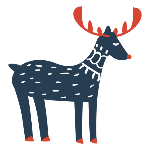 Cute rudolph side view - Transparent PNG & SVG vector file