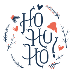 Ho Ho Ho Christmas Lettering PNG & SVG Design For T-Shirts