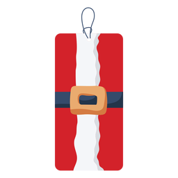 Santa Belt Christmas Tag PNG & SVG Design For T-Shirts