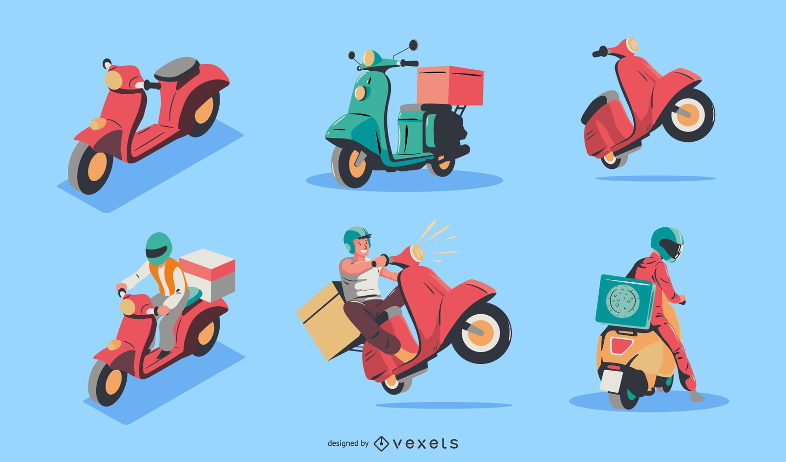 Delivery Character With Blank Screen Vector Download