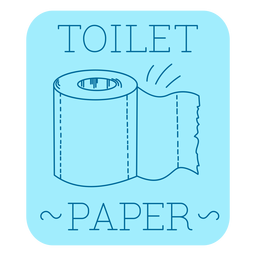 Toilet Paper Bathroom Label Line PNG & SVG Design For T-Shirts