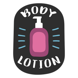 Body Lotion Bathroom Label Flat PNG & SVG Design For T-Shirts
