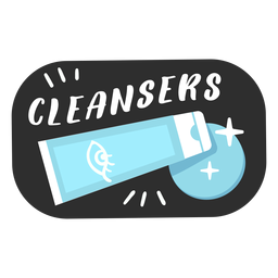 Cleansers Bathroom Label Flat PNG & SVG Design For T-Shirts
