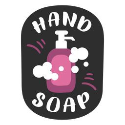 Hand Soap Bathroom Label Flat PNG & SVG Design For T-Shirts