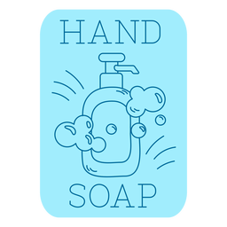 Hand Soap Bathroom Label Line PNG & SVG Design For T-Shirts