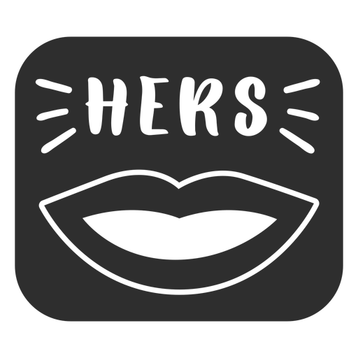 Hers bathroom label black - Transparent PNG & SVG vector file