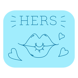 Hers Bathroom Label Line PNG & SVG Design For T-Shirts