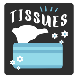 Tissues Bathroom Label Flat PNG & SVG Design For T-Shirts