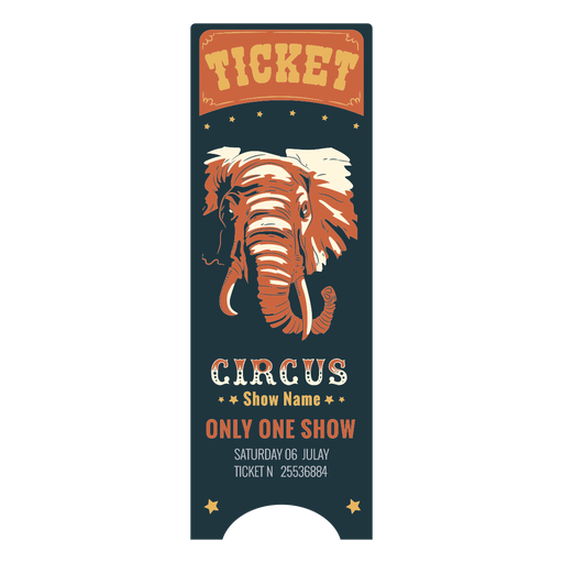 Beautiful circus ticket - Transparent PNG & SVG vector file
