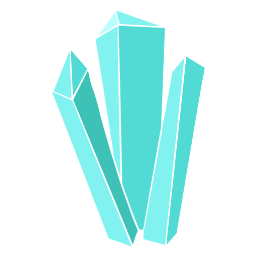 Blue long crystals - Transparent PNG & SVG vector file