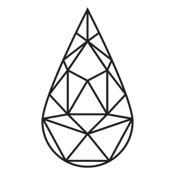 Droplet Shape Crystal PNG & SVG Design For T-Shirts