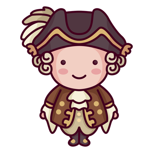 Personaje francés hombre peluca blanca linda - Descargar PNG/SVG ...