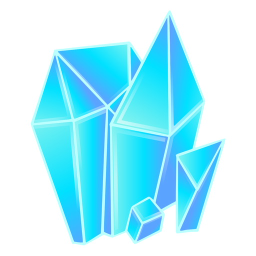 Pretty blue crystals - Transparent PNG & SVG vector file