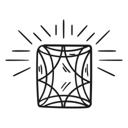 Shining Square Crystal PNG & SVG Design For T-Shirts