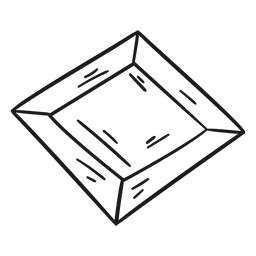 Square Crystal Side PNG & SVG Design For T-Shirts