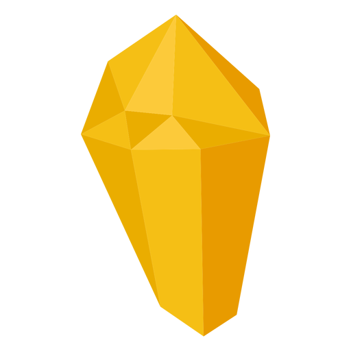 Yellow block crystal - Transparent PNG & SVG vector file