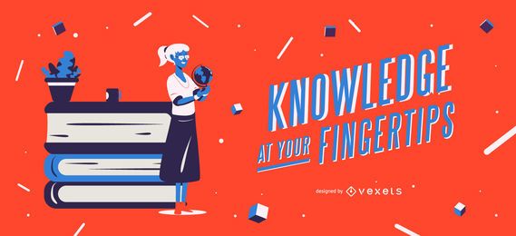 Knowledge At Your Fingertips Slider Vector Download