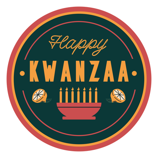 Badge happy kwanzaa - Transparent PNG & SVG vector file